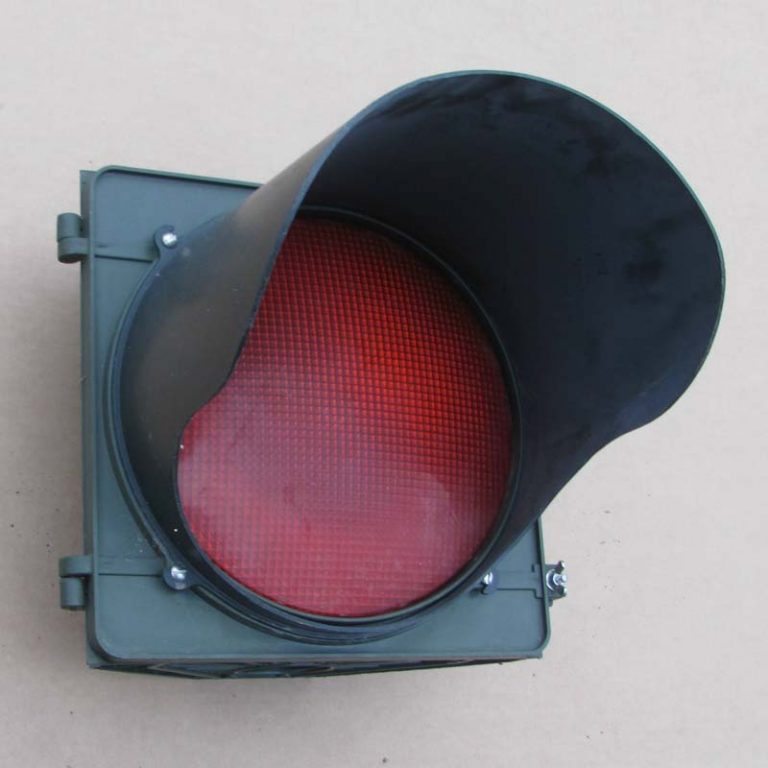 Single section tinted LED traffic signal - Twin Green Traffic Signals